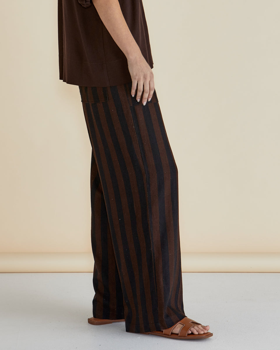 Betty Basics Tamara Pant Chocolate Stripe *sale* – Back O Bourke Collective
